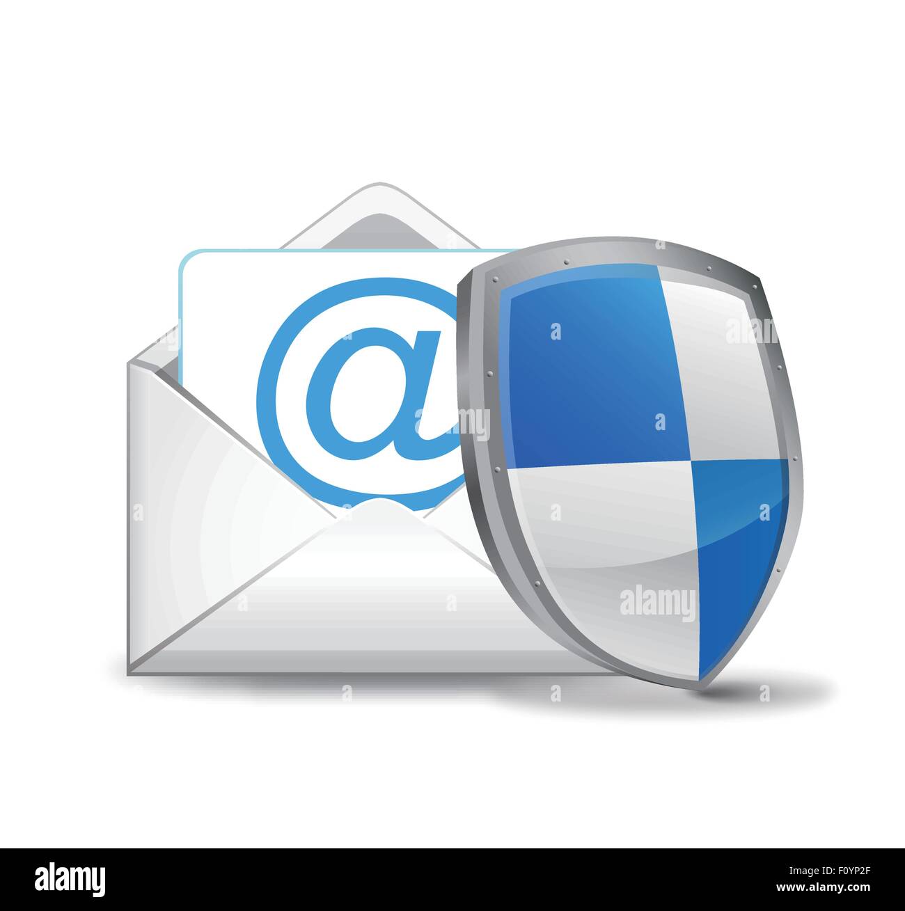 Envelope mail shield vector Stock Vector Images - Alamy