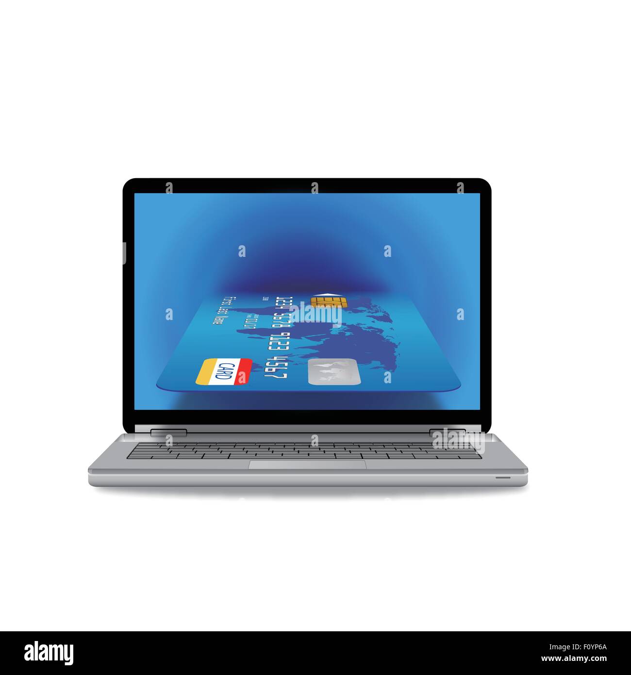 Laptop computer with credit card Stock Vector Image & Art - Alamy