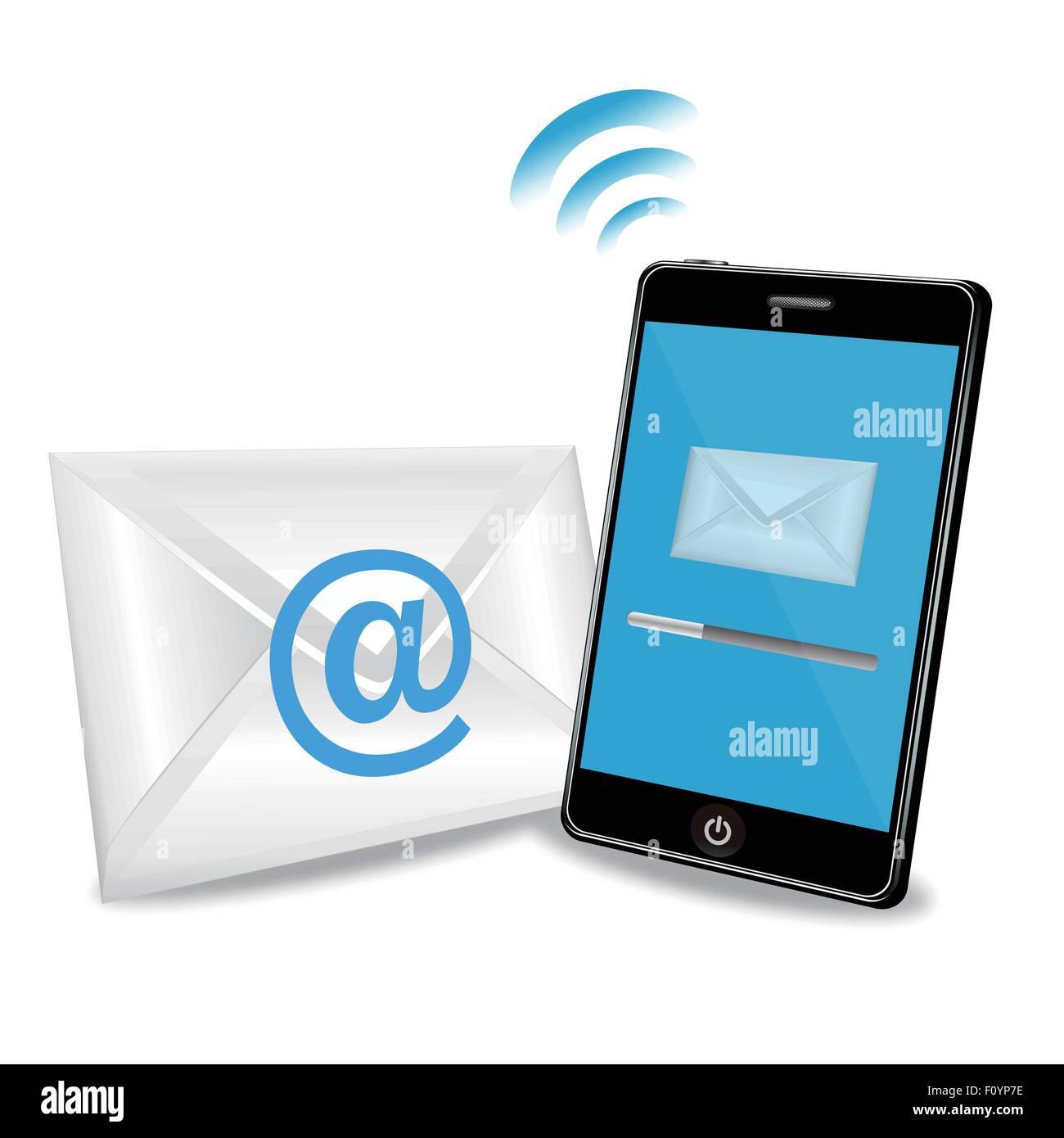 Smart phone sending email Stock Vector Image & Art - Alamy