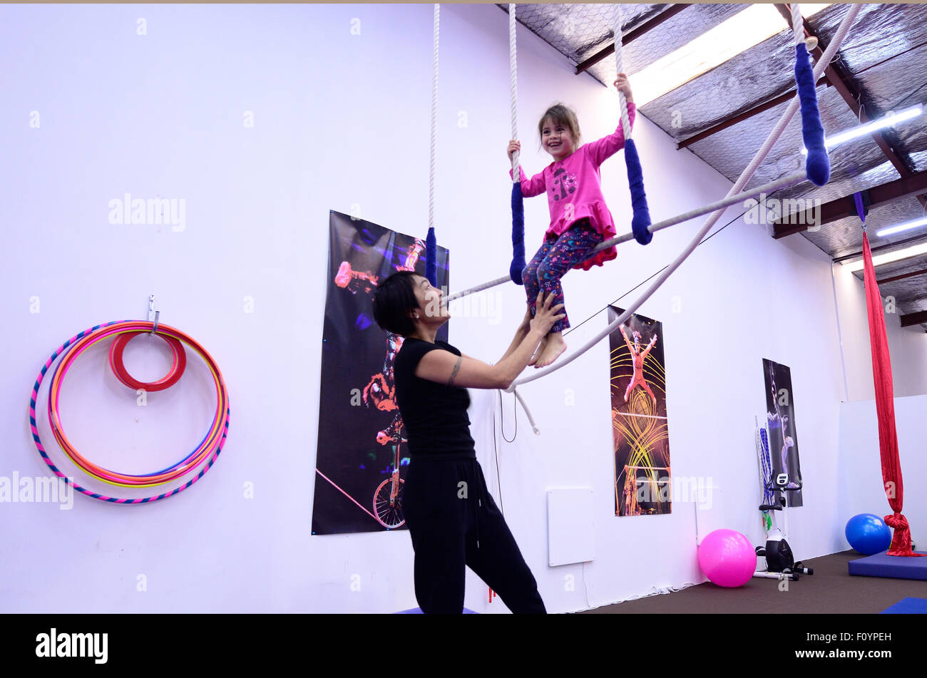 Trapeze Acrobat High Resolution Stock Photography and Images - Alamy