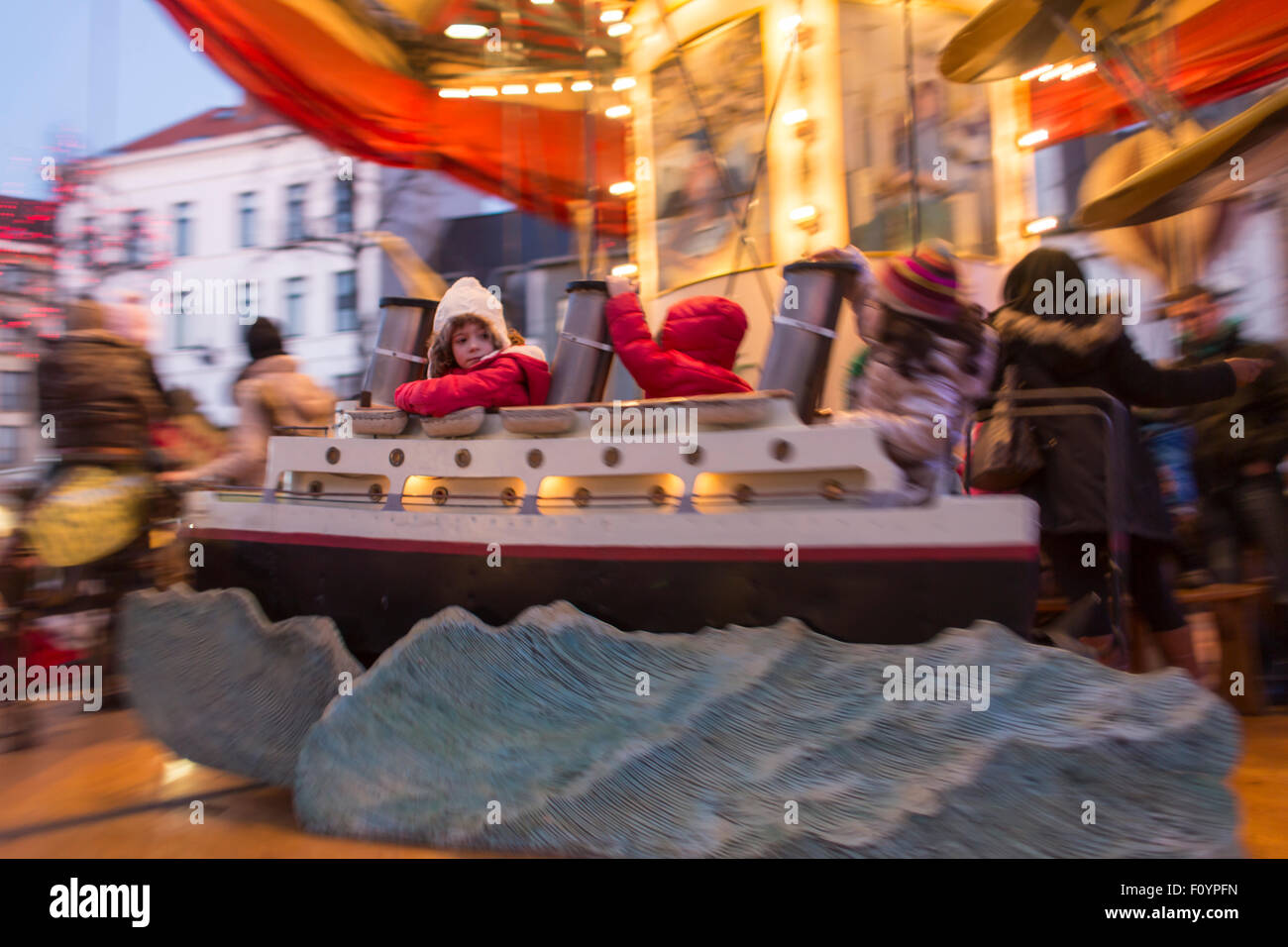 Carousel children christmas market hi-res stock photography and images ...
