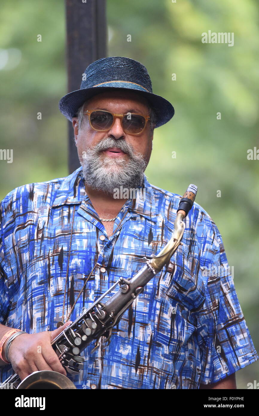 New York City, United States. 23rd Aug, 2015. Joe Lovano with alto ...