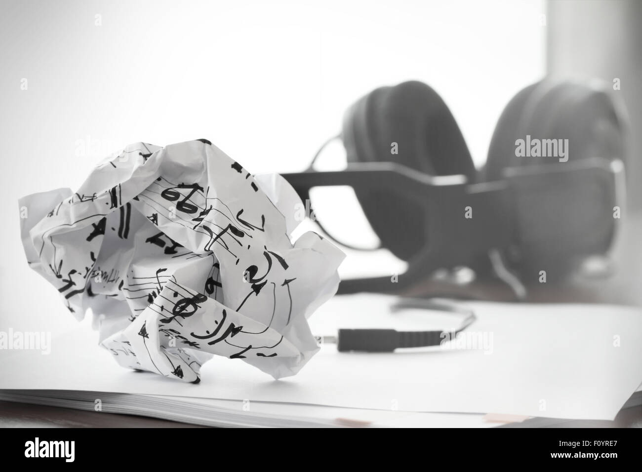 composing music concept with shallow DOF evenly matched jack of ...