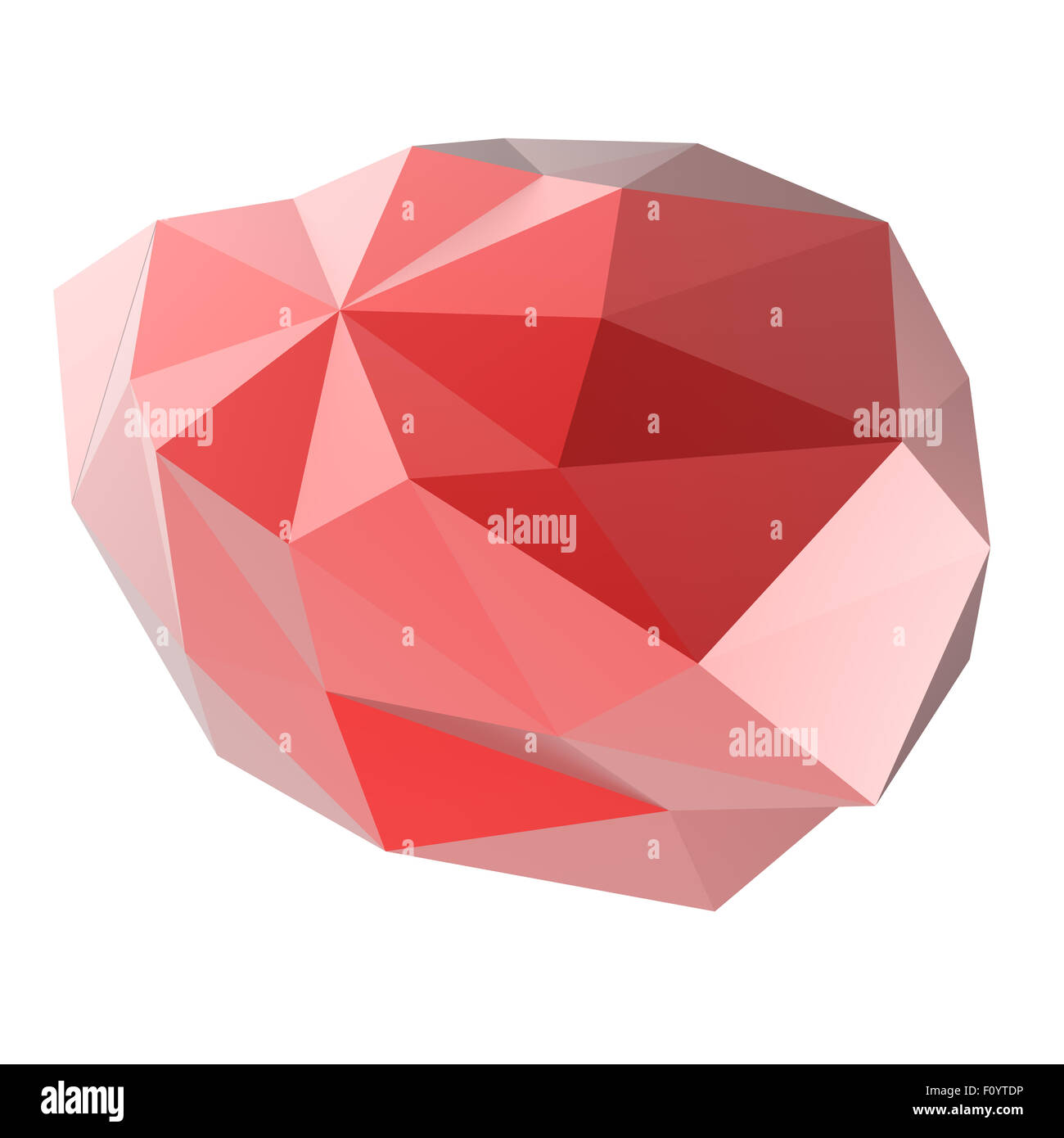 low poly geometric speech bubble on white background Stock Photo - Alamy