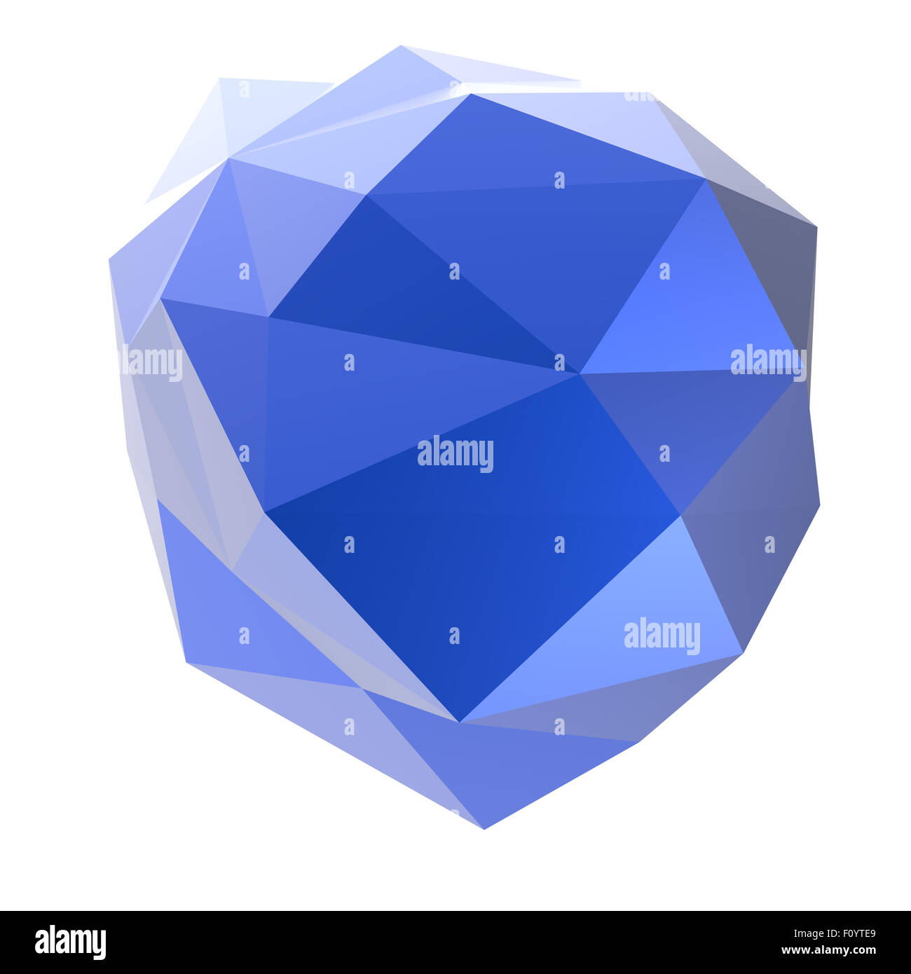 low poly geometric speech bubble on white background Stock Photo - Alamy