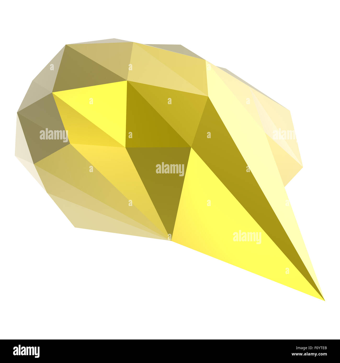 low poly geometric speech bubble on white background Stock Photo - Alamy