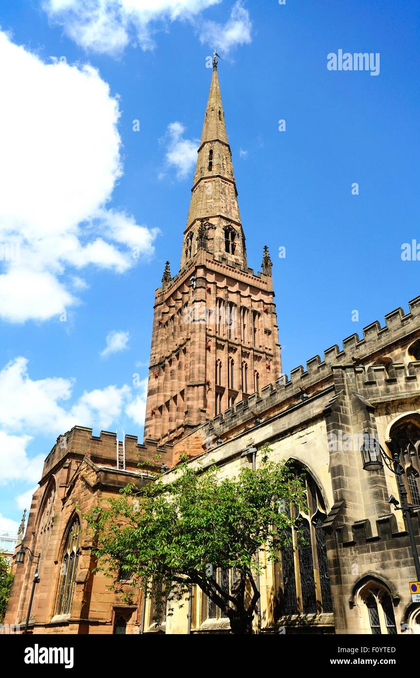 View of the Medieval Holy Trinity Church, Coventry, West Midlands ...