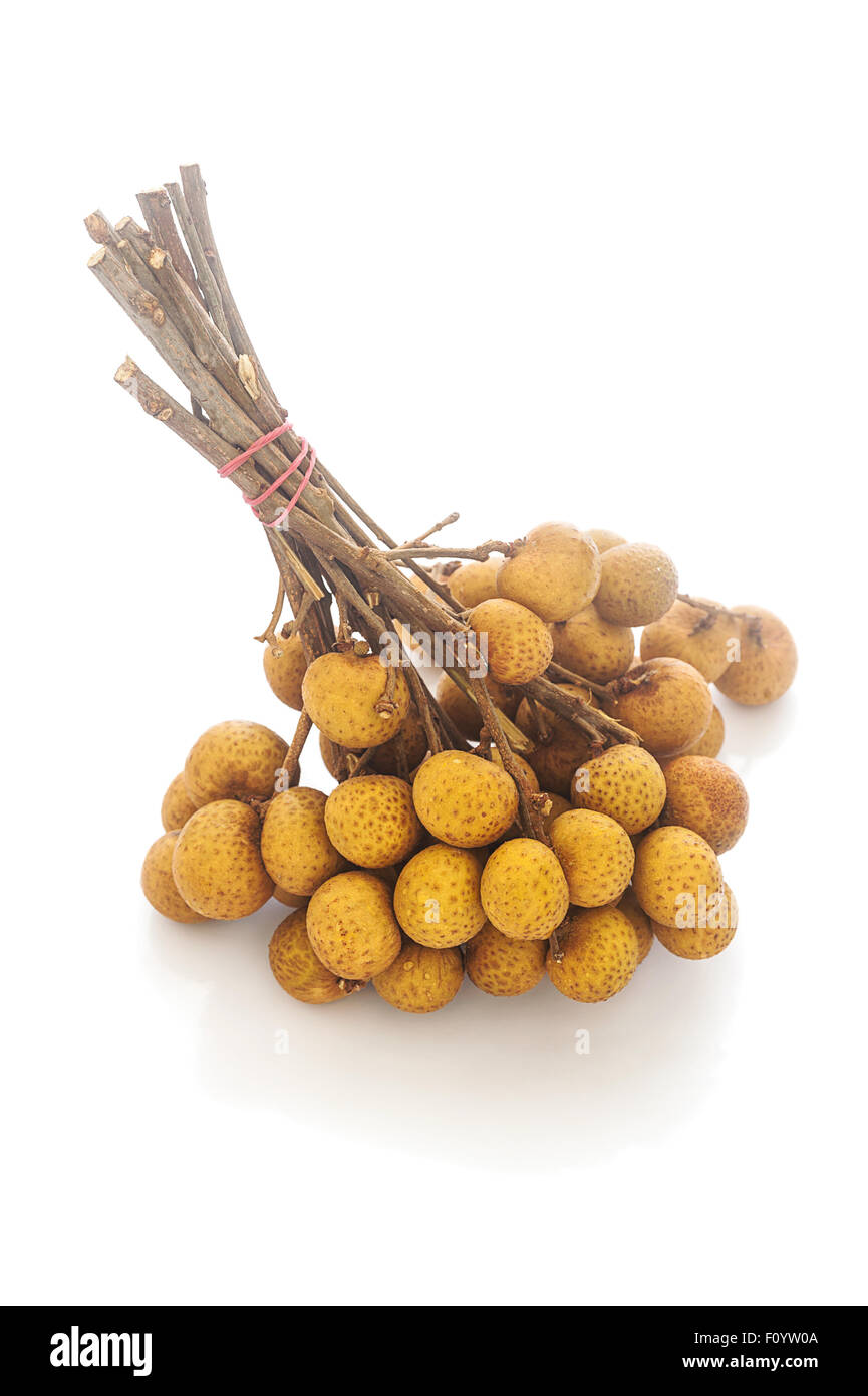 Longan. Fresh longan isolated on a white background Stock Photo - Alamy