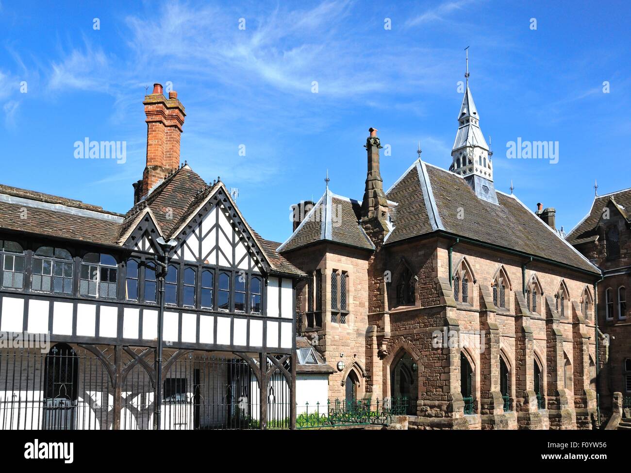Buildings around St Mary Priory Gardens, Coventry, West Midlands ...