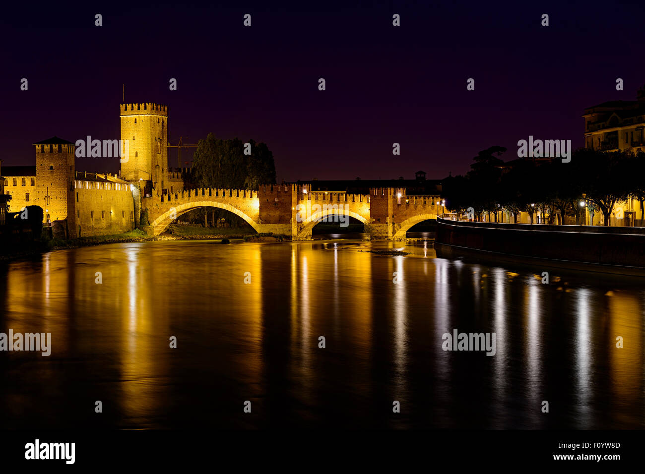 bridge of castelvecchio Verona Italy Stock Photo - Alamy