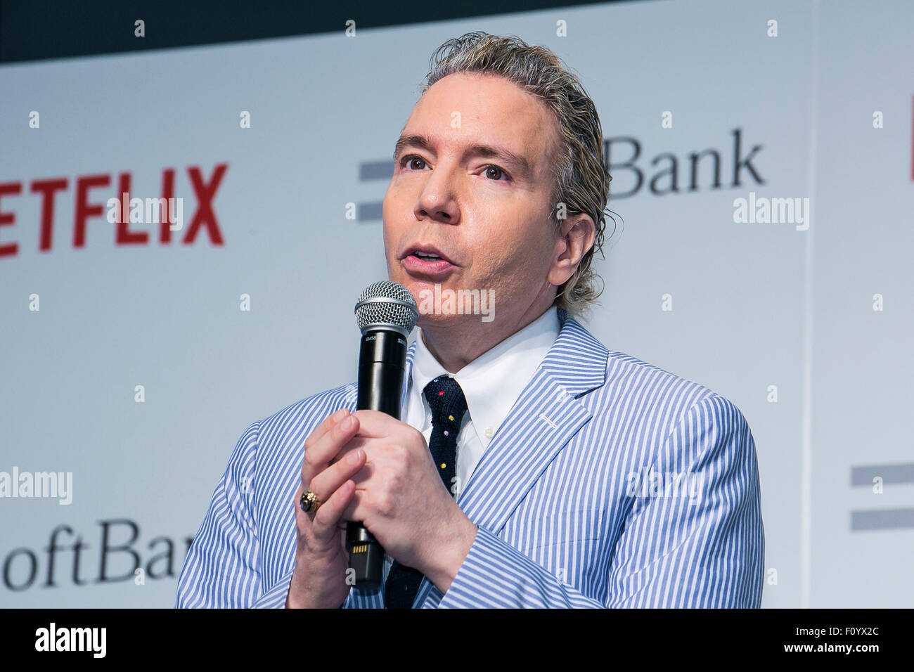 American TV producer Dave Spector speaks during a media event to ...