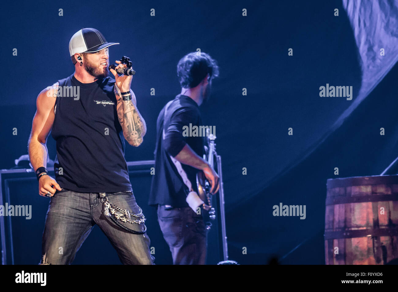Detroit, Michigan, USA. 22nd Aug, 2015. BRANTLEY GILBERT performing on ...