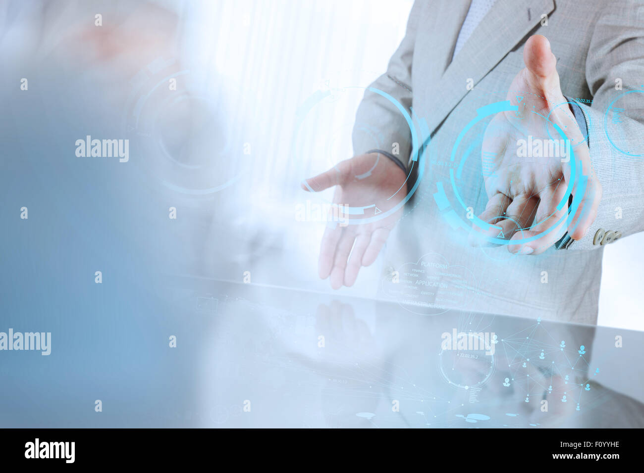 businessman working with modern technology as concept Stock Photo - Alamy