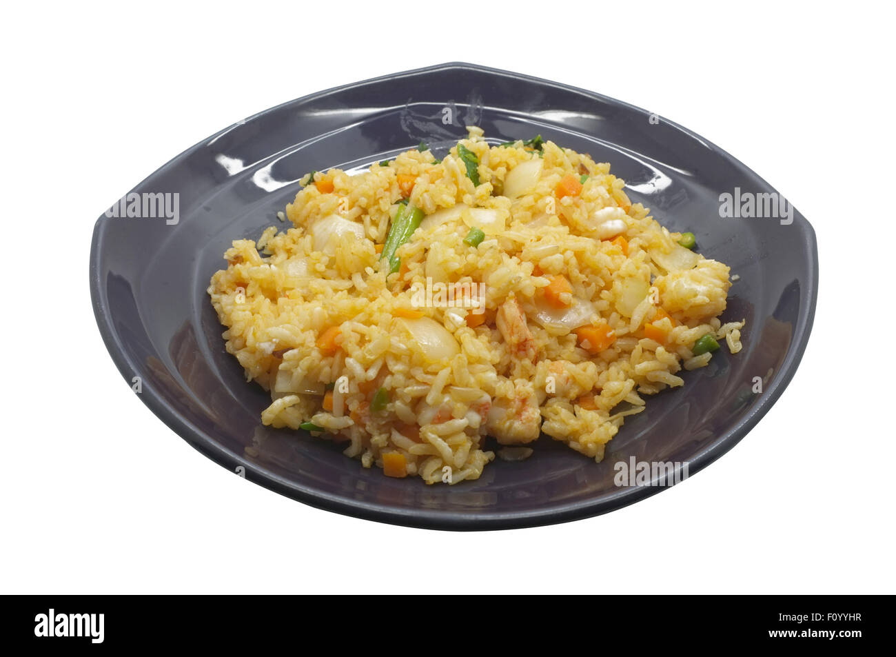 Stir fried rice with shrimp and mix vegetable Stock Photo - Alamy