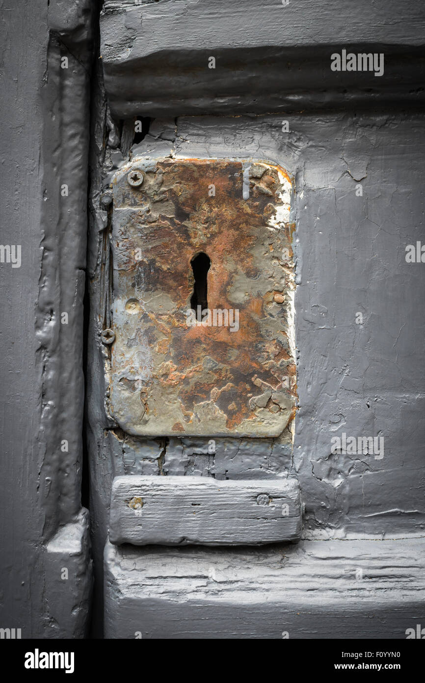 Rusty metal door open close up hi-res stock photography and images - Alamy