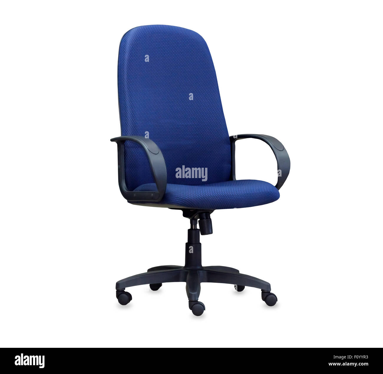 The blue office chair. Isolated Stock Photo - Alamy