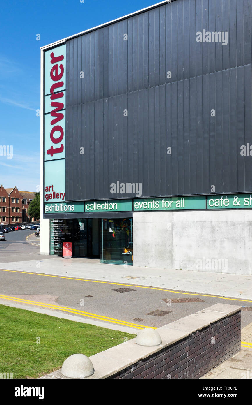 Exterior of the Towner contemporary art gallery and museum, Eastbourne ...