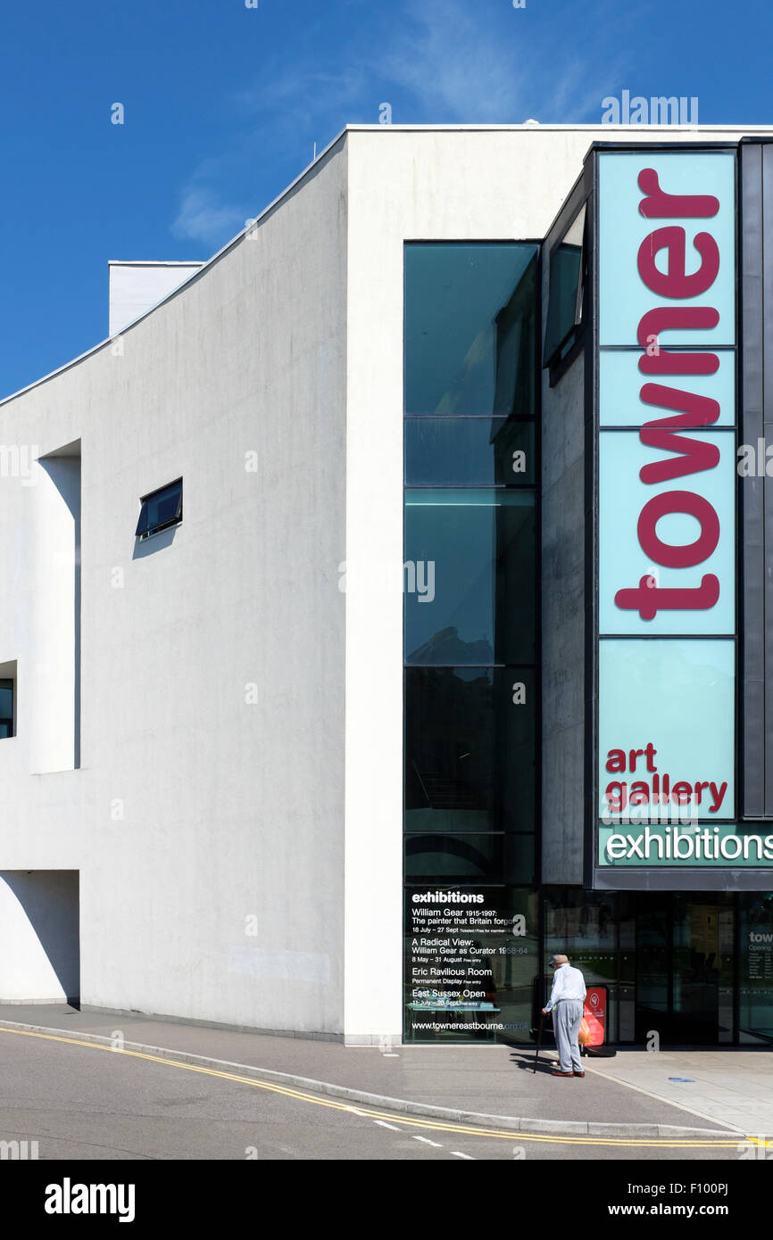 Exterior of the Towner contemporary art gallery and museum, Eastbourne ...