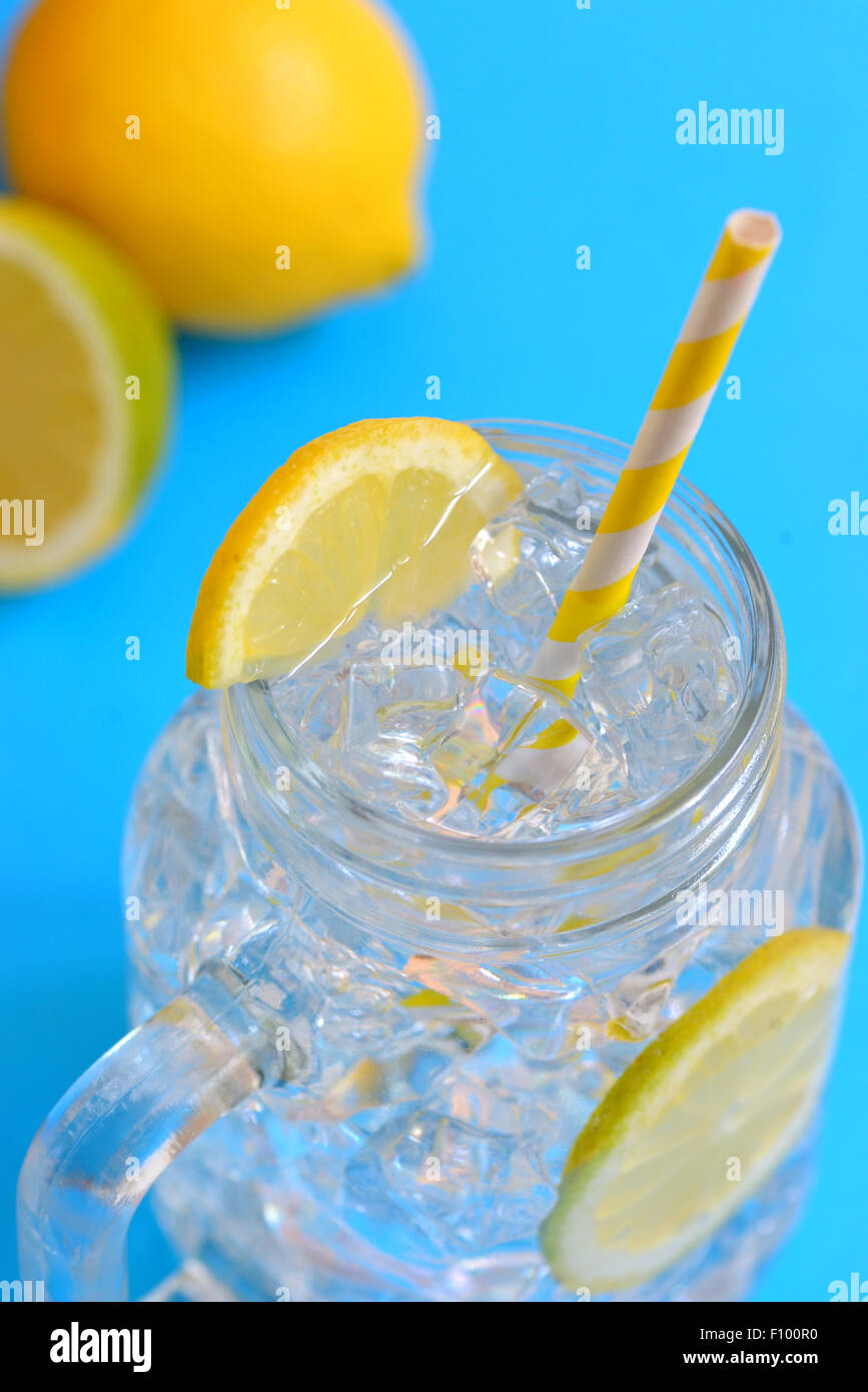 Glass of water and straw reflection hi-res stock photography and images ...