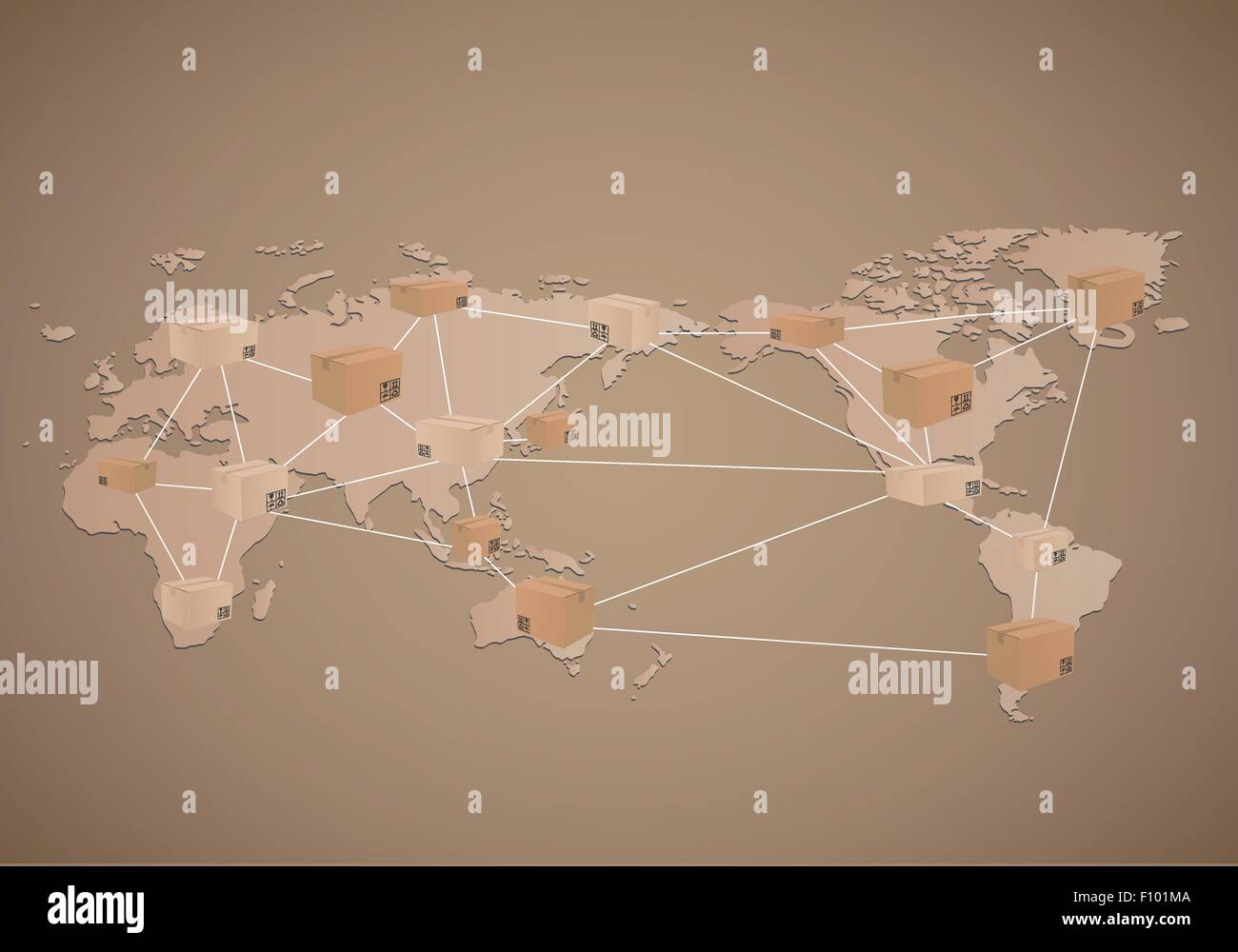 Cardboard parcel boxes shipping Stock Vector Images - Alamy