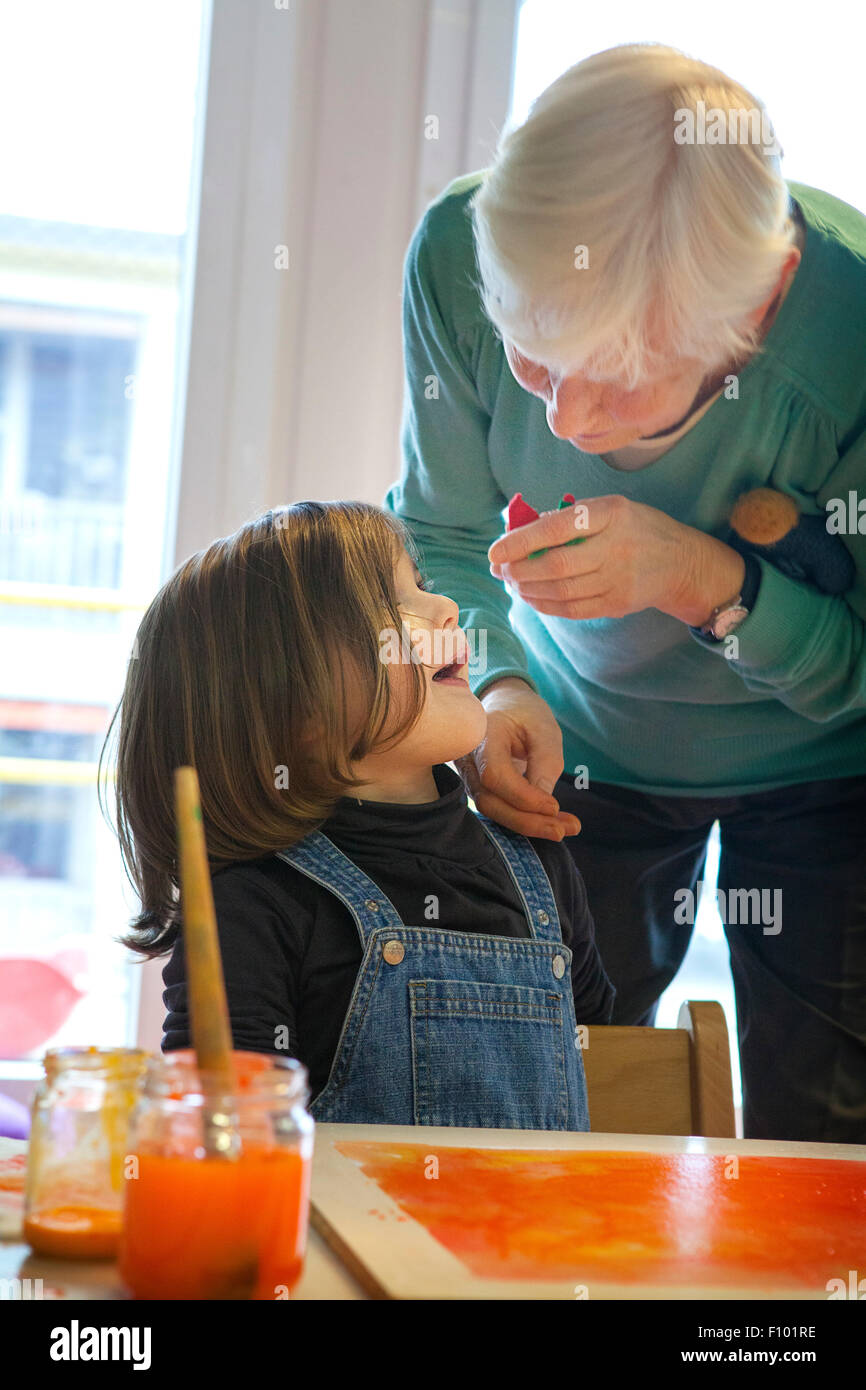 Intergenerational day care hi-res stock photography and images - Alamy