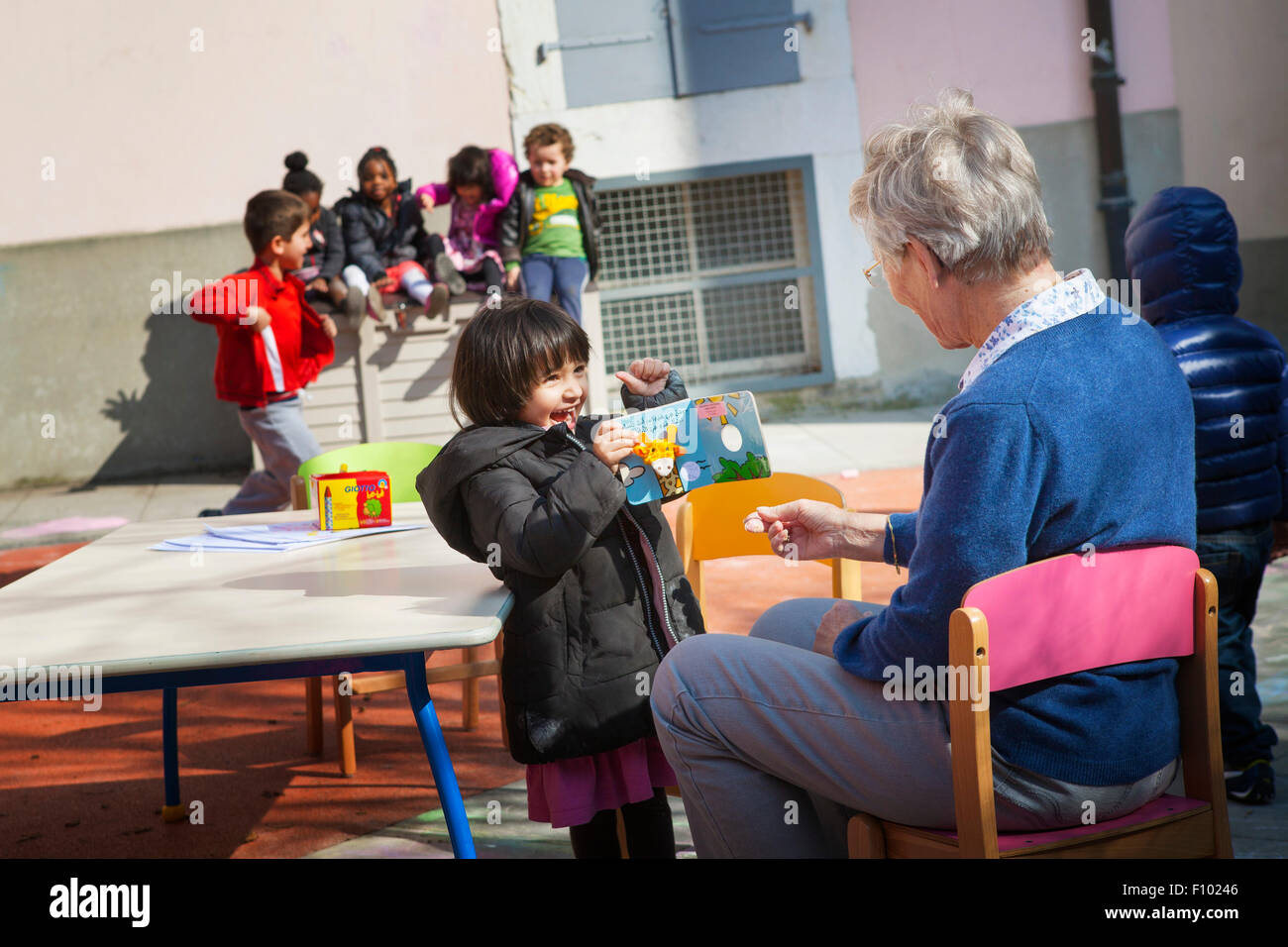Intergenerational day care hi-res stock photography and images - Alamy