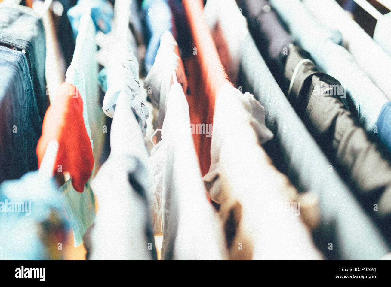 Colorful laundry hanged to dry Stock Photo - Alamy