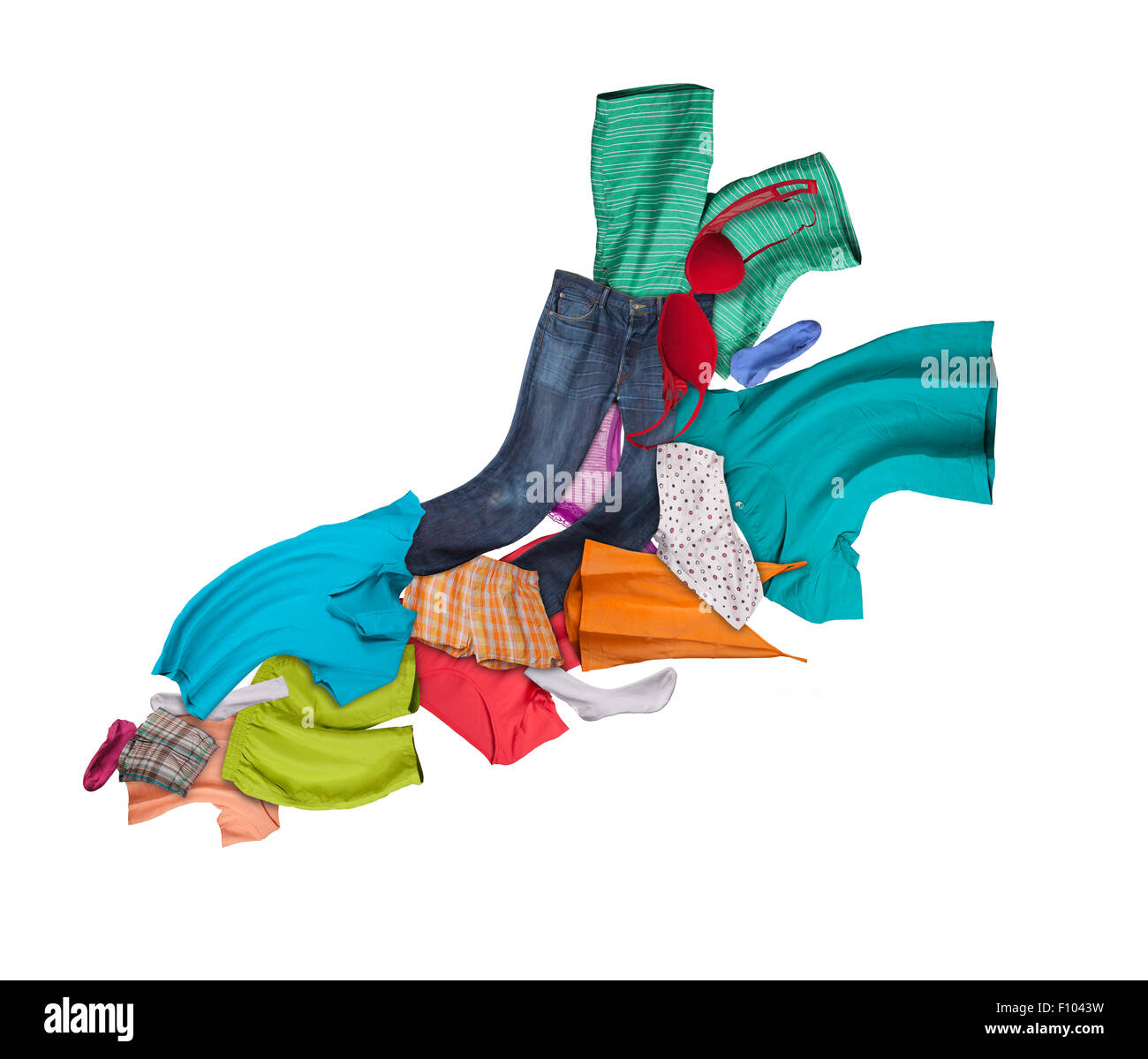 Flying clothing Cut Out Stock Images & Pictures - Alamy