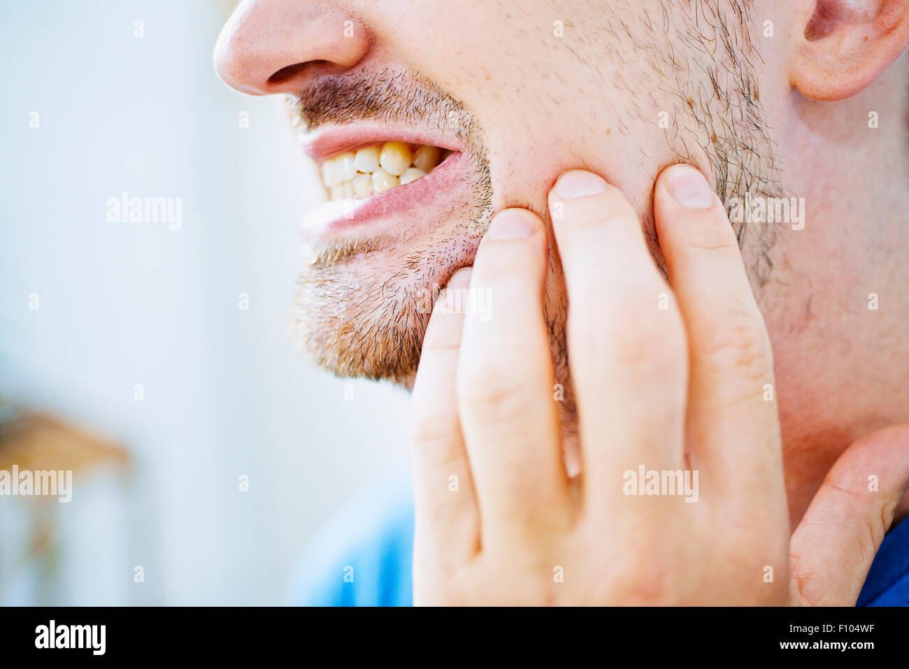 Close up old man toothache hi-res stock photography and images - Alamy