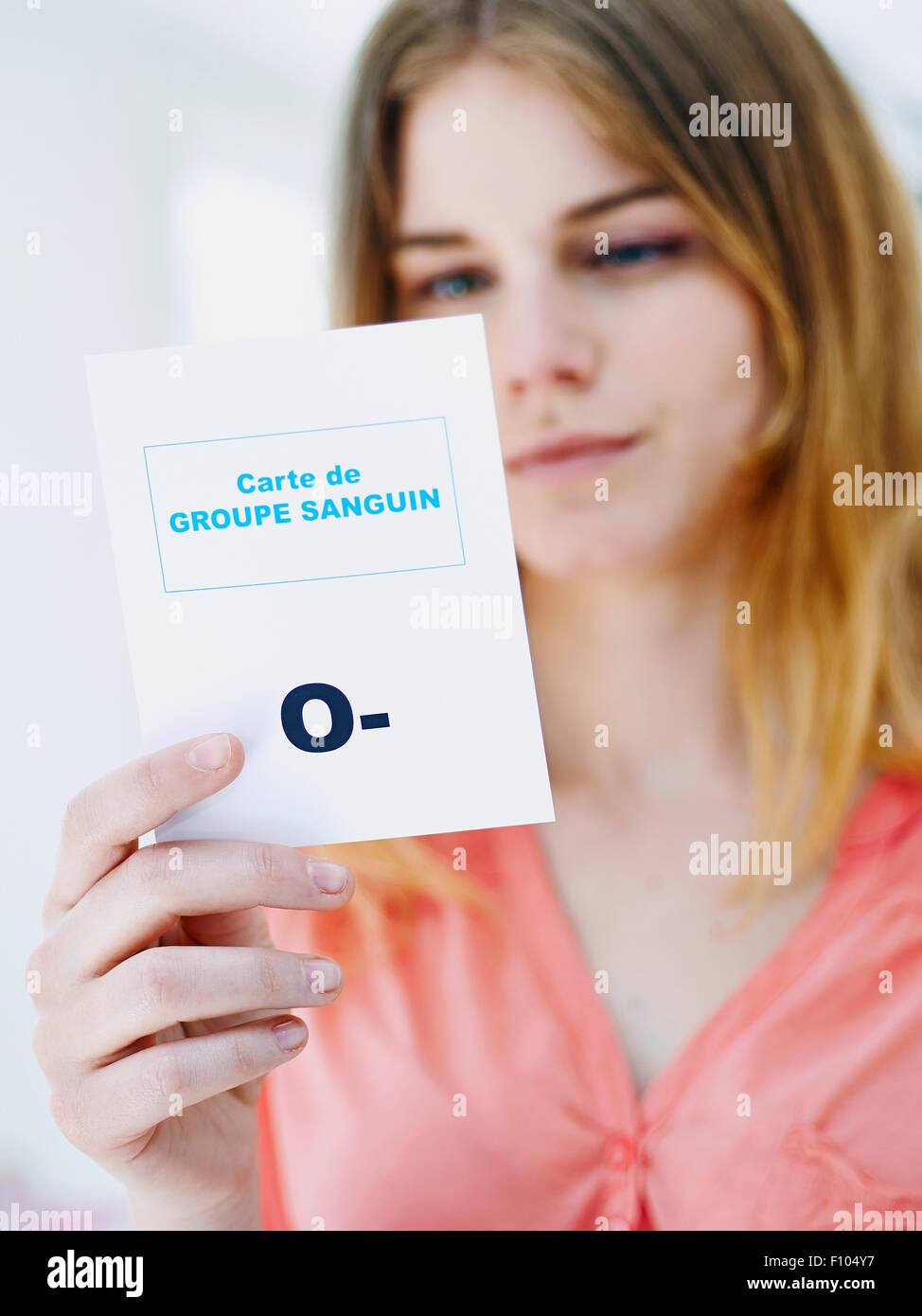 BLOOD GROUP CARD Stock Photo - Alamy
