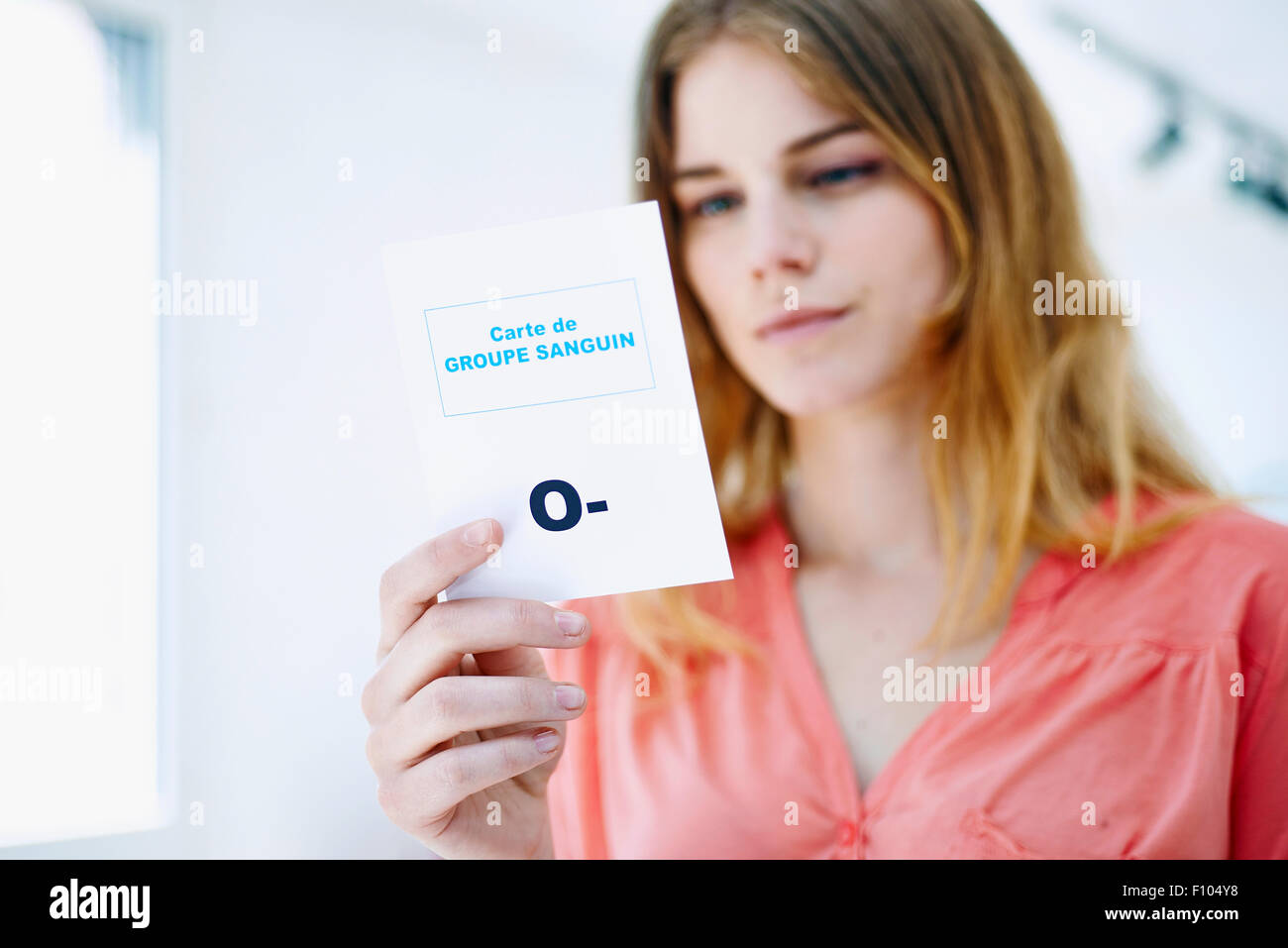 BLOOD GROUP CARD Stock Photo - Alamy