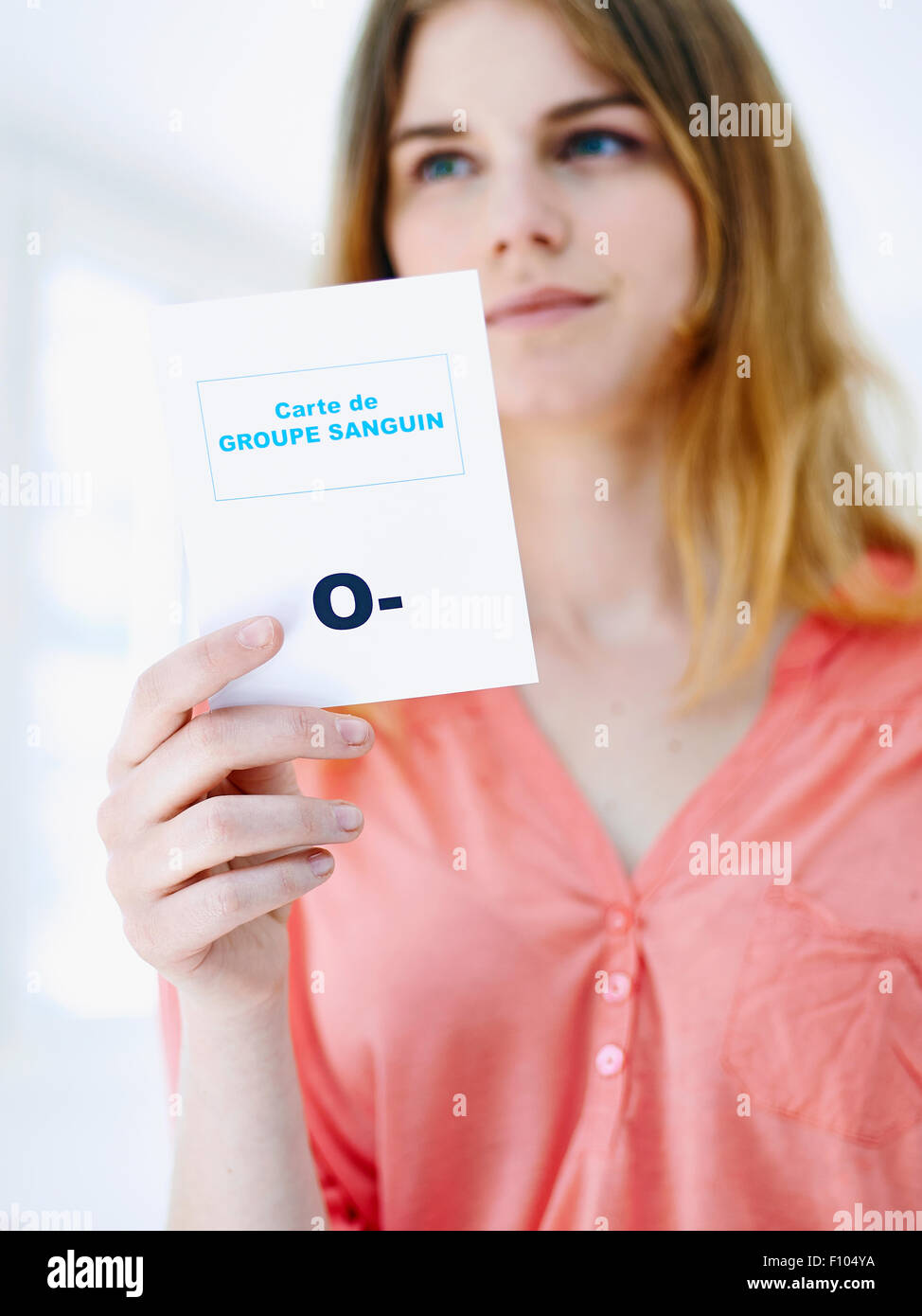 BLOOD GROUP CARD Stock Photo - Alamy