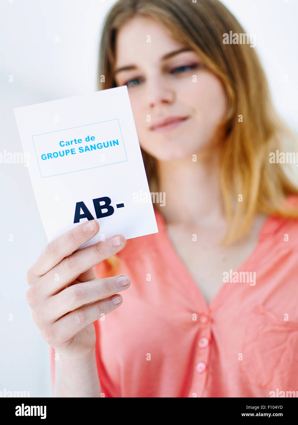 BLOOD GROUP CARD Stock Photo - Alamy