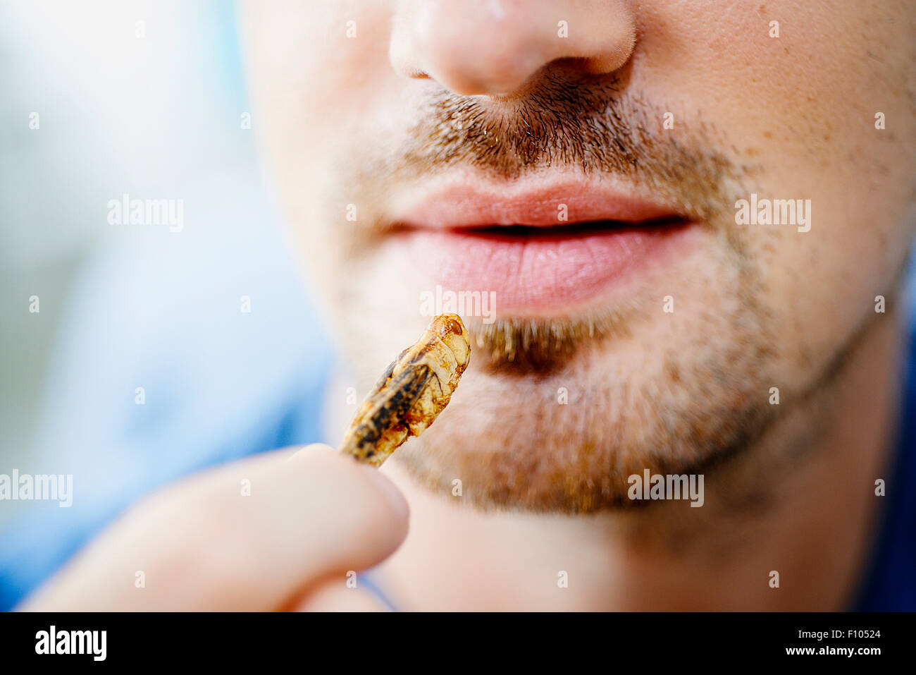Edible insects man hi-res stock photography and images - Alamy