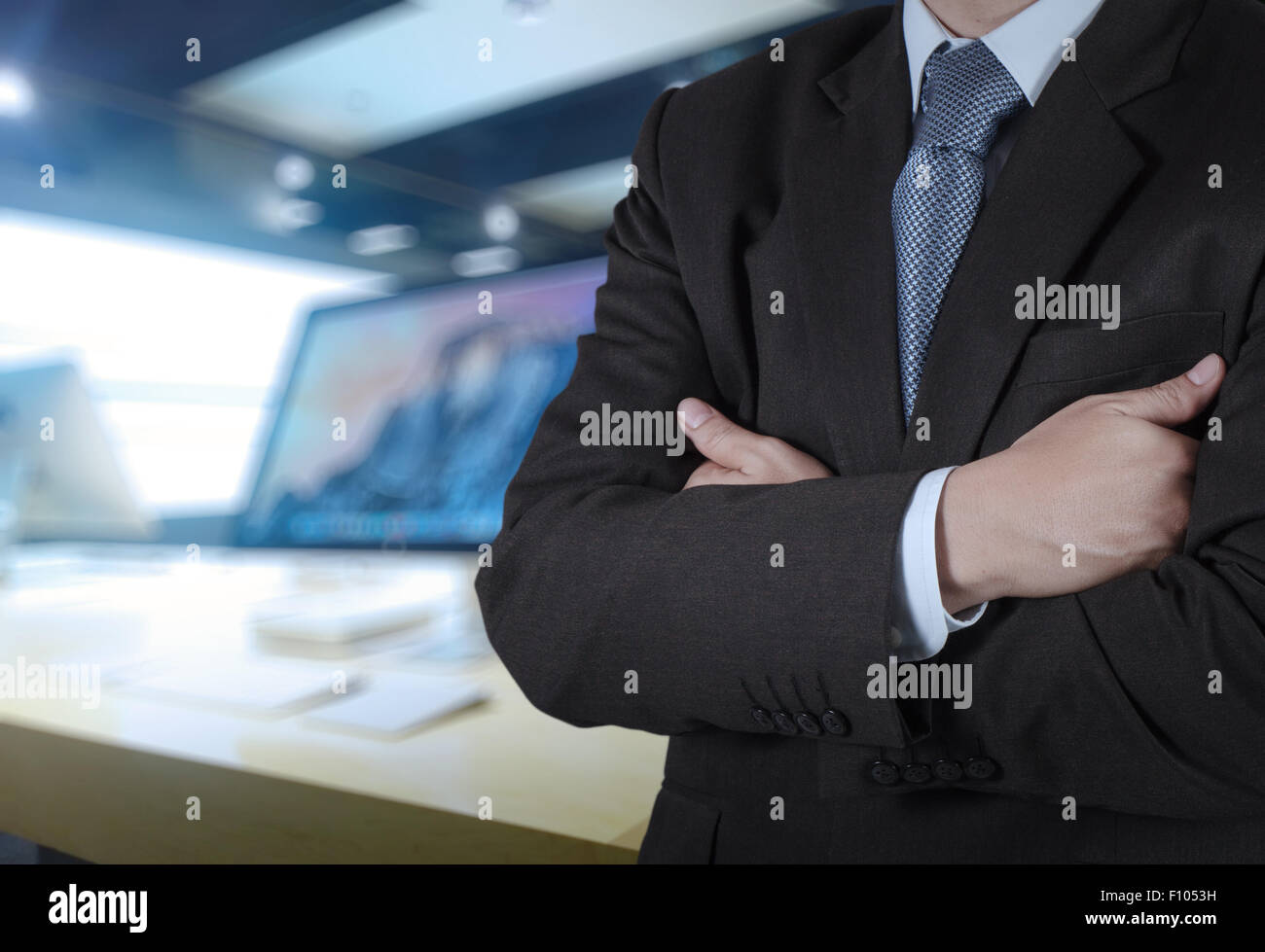 businessman and computer retail background as concept Stock Photo - Alamy