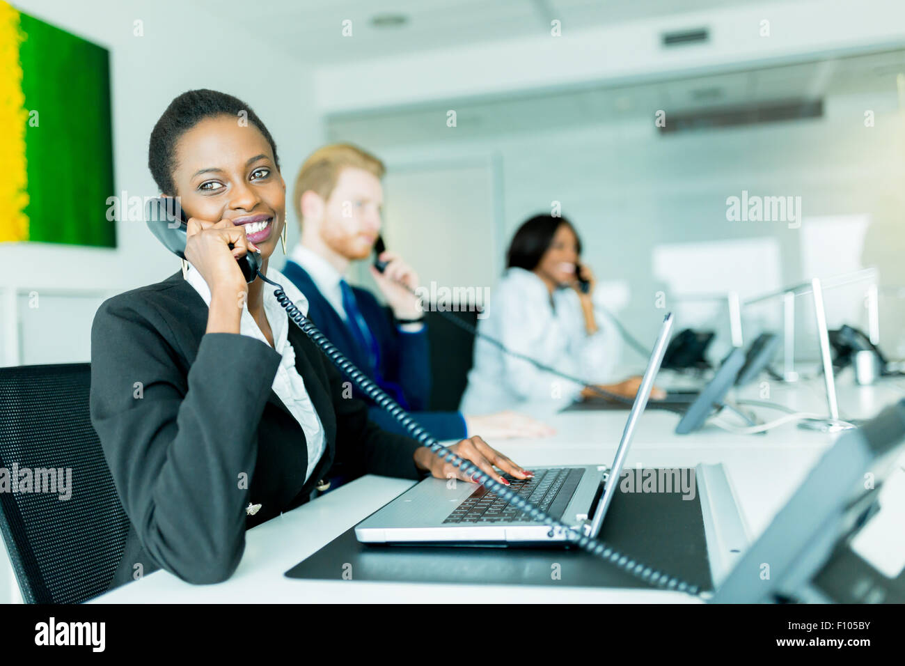 Call center agent and black woman hi-res stock photography and images ...