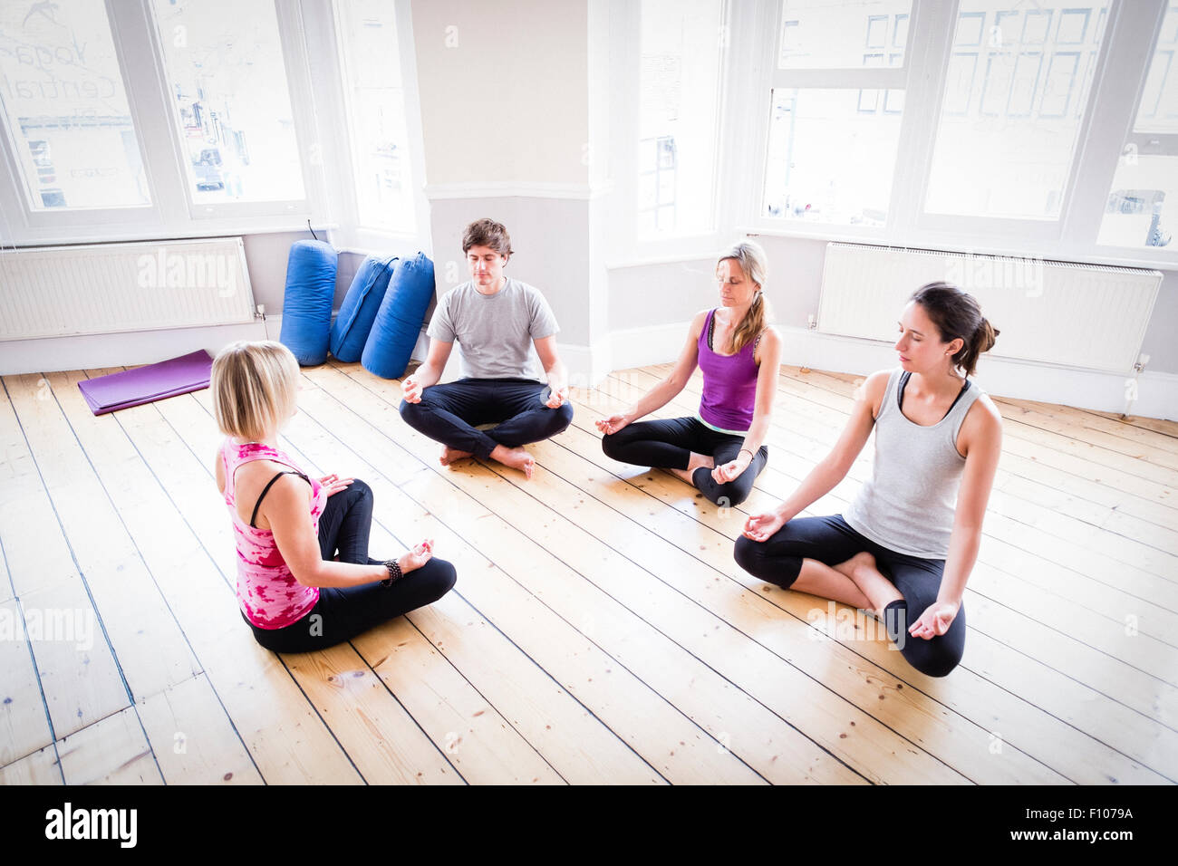 Yoga Classes and Meditation Stock Photo - Alamy
