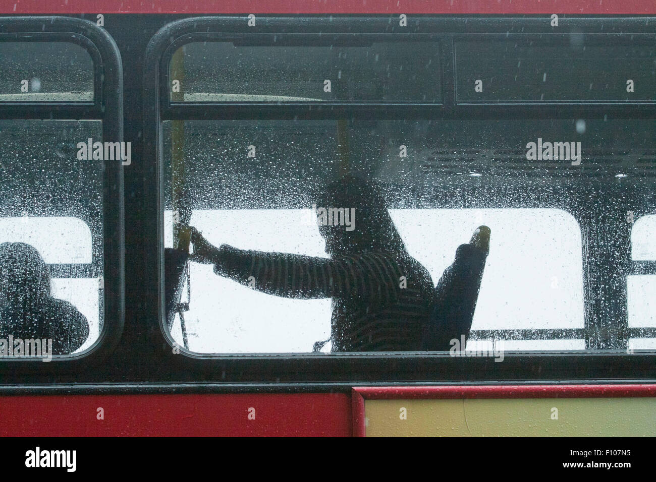 Wimbledon London,UK. 24th August 2015. Bus commuters are caught in the ...