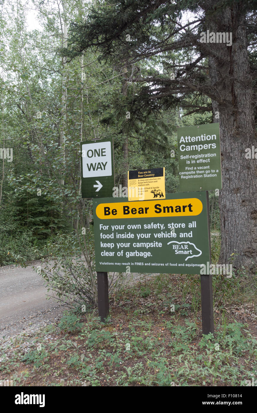 Bear warning sign, canada hi-res stock photography and images - Alamy