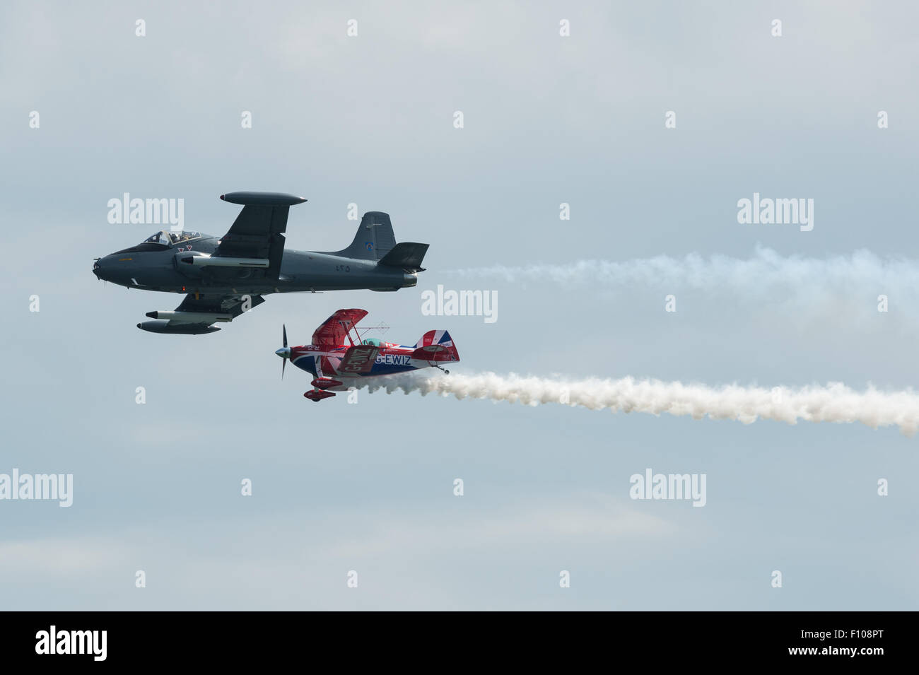 BAC Strikemaster jet trainer and Rich Goodwin's Muscle Pitts Biplane ...