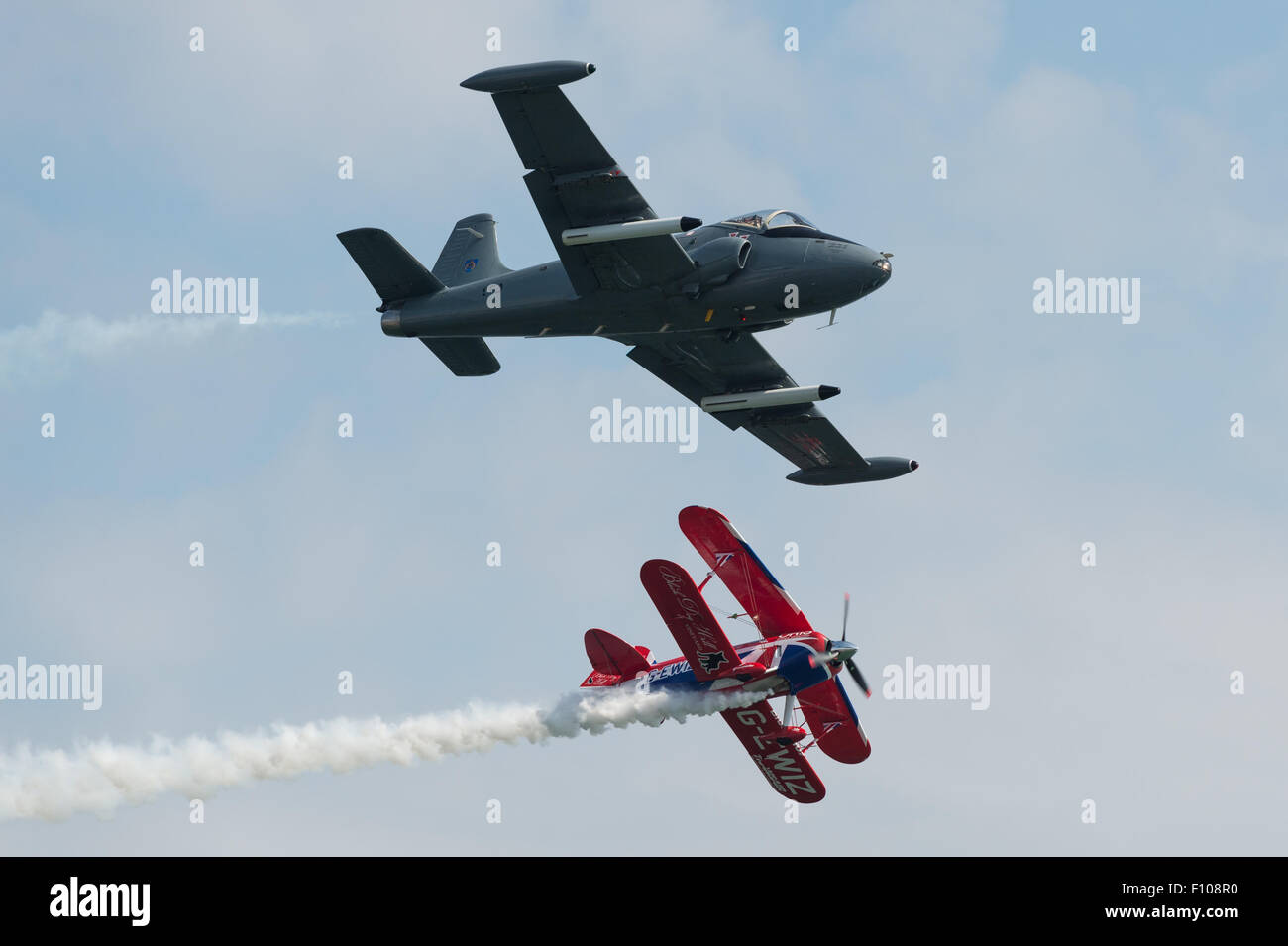 BAC Strikemaster jet trainer and Rich Goodwin's Muscle Pitts Biplane ...