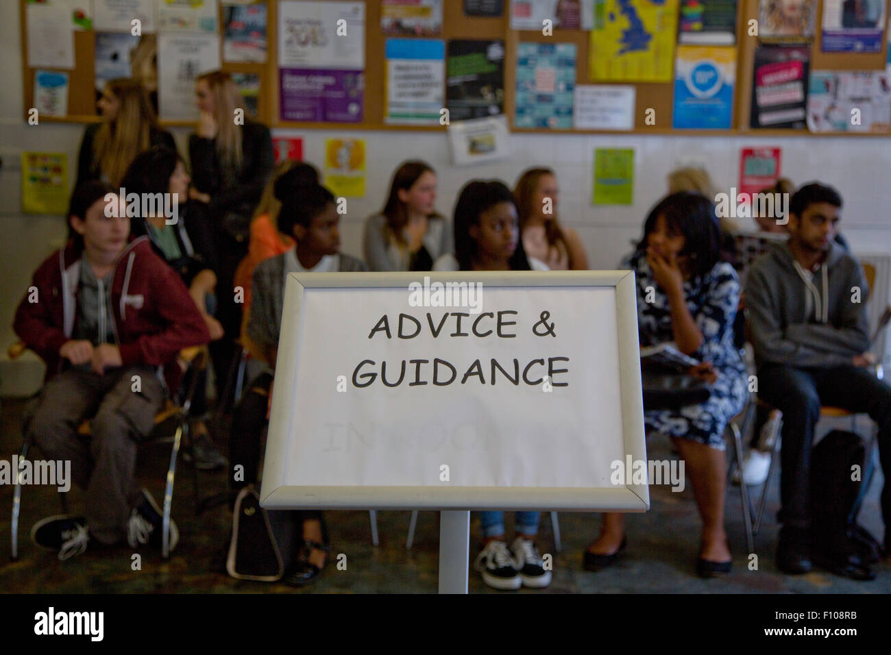 Students at college receiving their exam results UK Stock Photo - Alamy