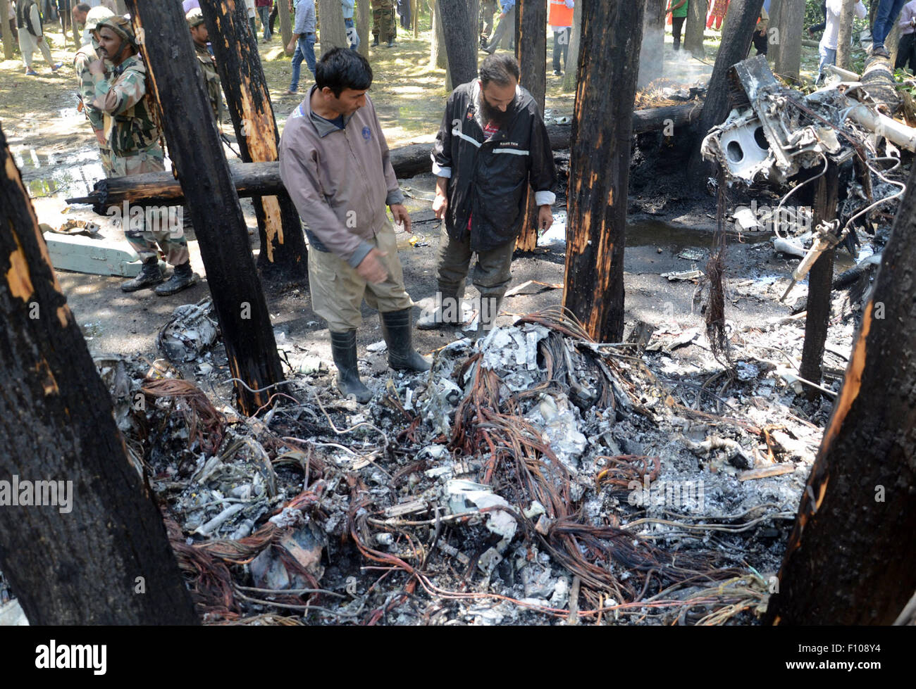 Helicopter crash site wreckage hi-res stock photography and images - Alamy