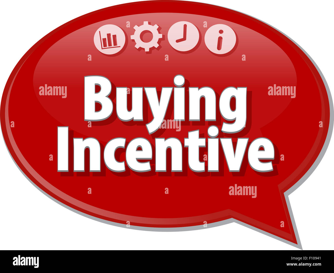 Speech bubble dialog illustration of business term saying Buying ...
