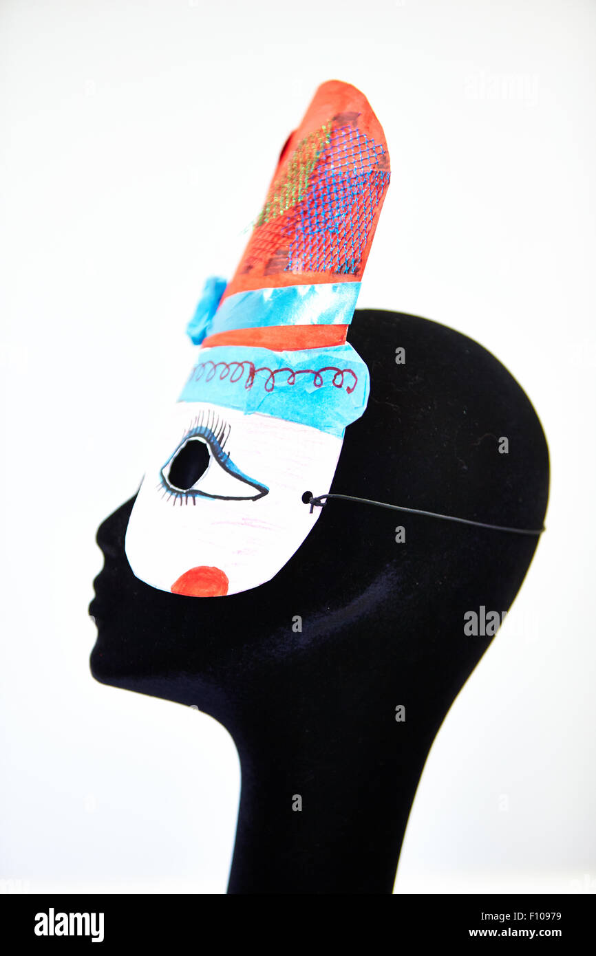 Victorian disguise masks made during a family drop in session at the ...