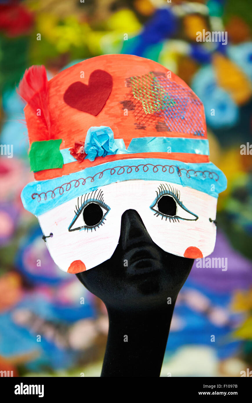 Victorian disguise masks made during a family drop in session at the ...