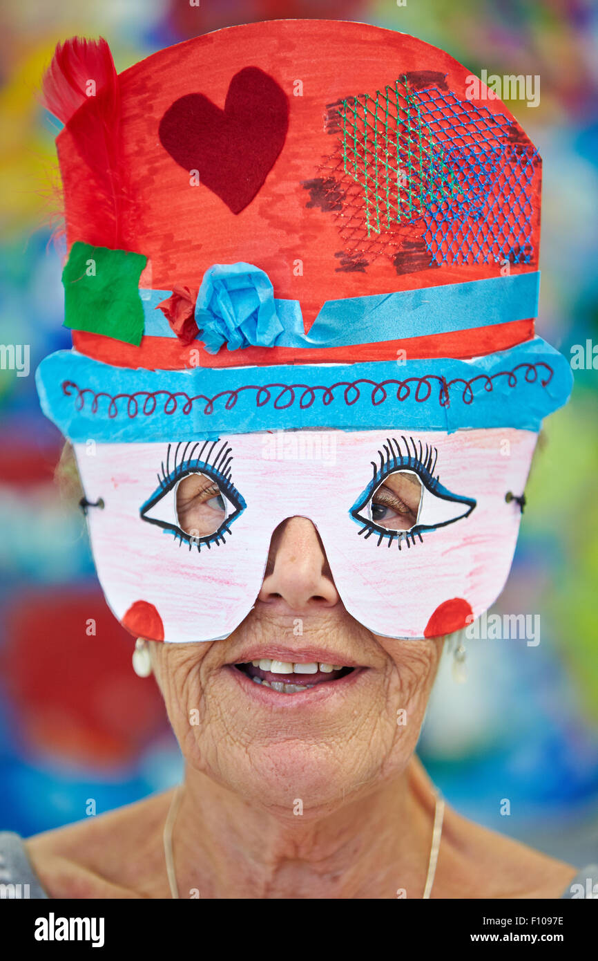 Victorian disguise masks made during a family drop in session at the ...