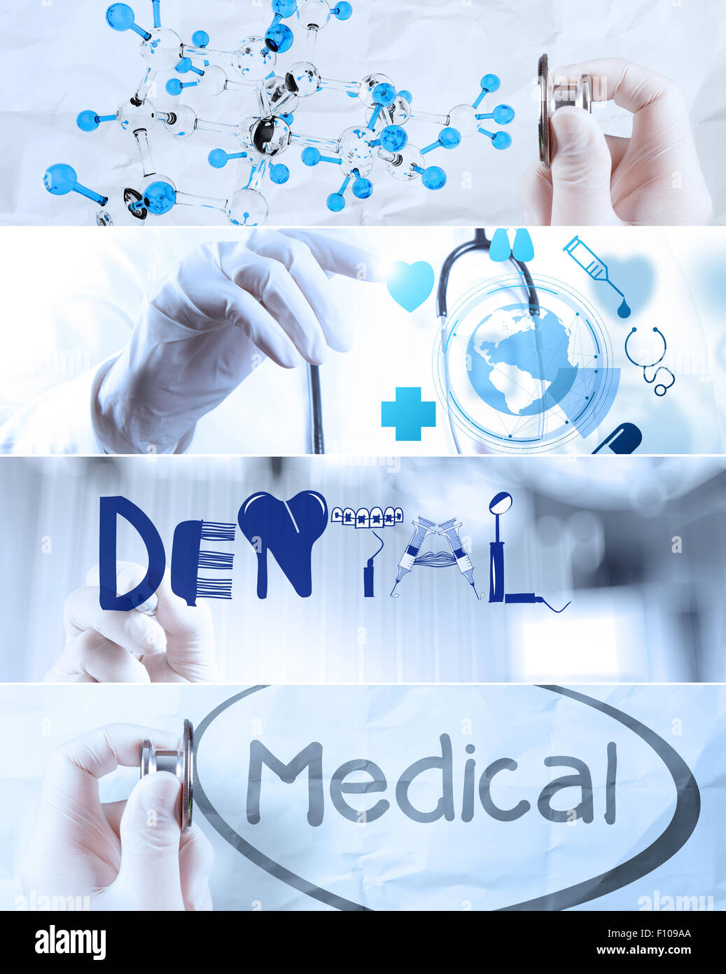 Collage of Various modern medical concept Stock Photo - Alamy