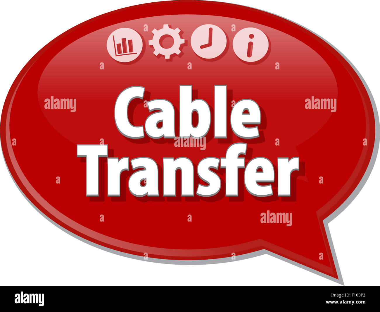 Speech bubble dialog illustration of business term saying Cable ...