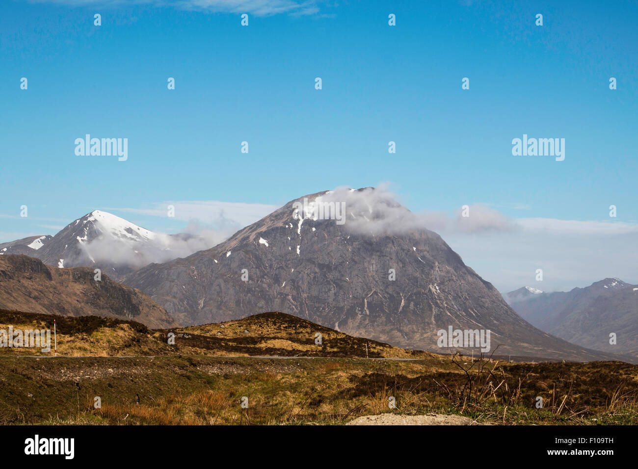 Snow topped mountains Stock Photo - Alamy